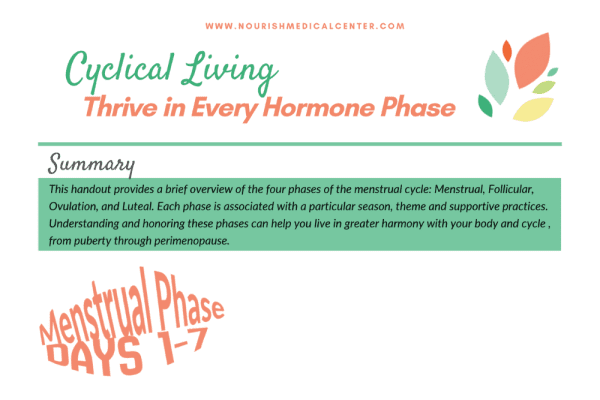 Cyclical Living: Thrive in Every Hormone Phase | Nourish Medical Center