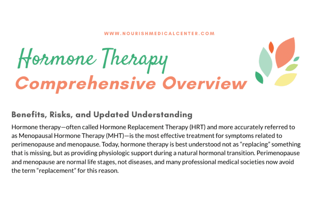 Hormone Therapy: A Comprehensive Overview | Nourish Medical Center